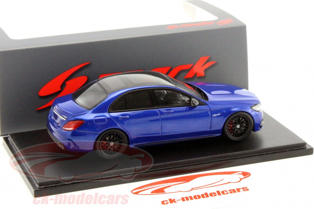 Spark 1:43 Mercedes-Benz AMG C63S year 2016 blue S4913 model car S4913 ...