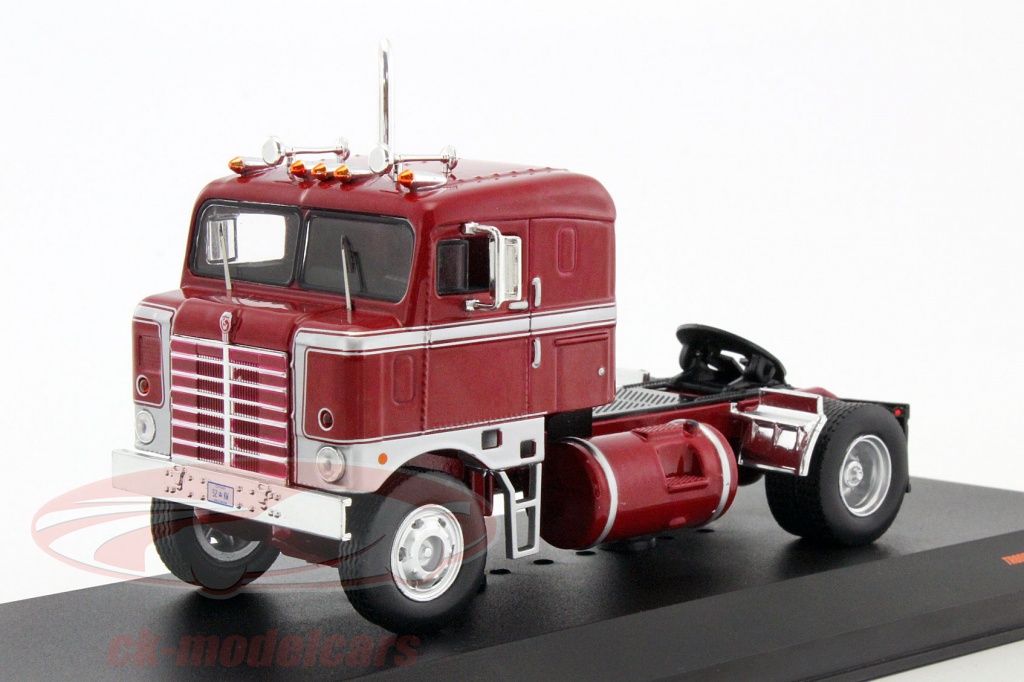Ixo 1:43 Kenworth Bullnose year 1950 dark red / silver TR008 model car ...