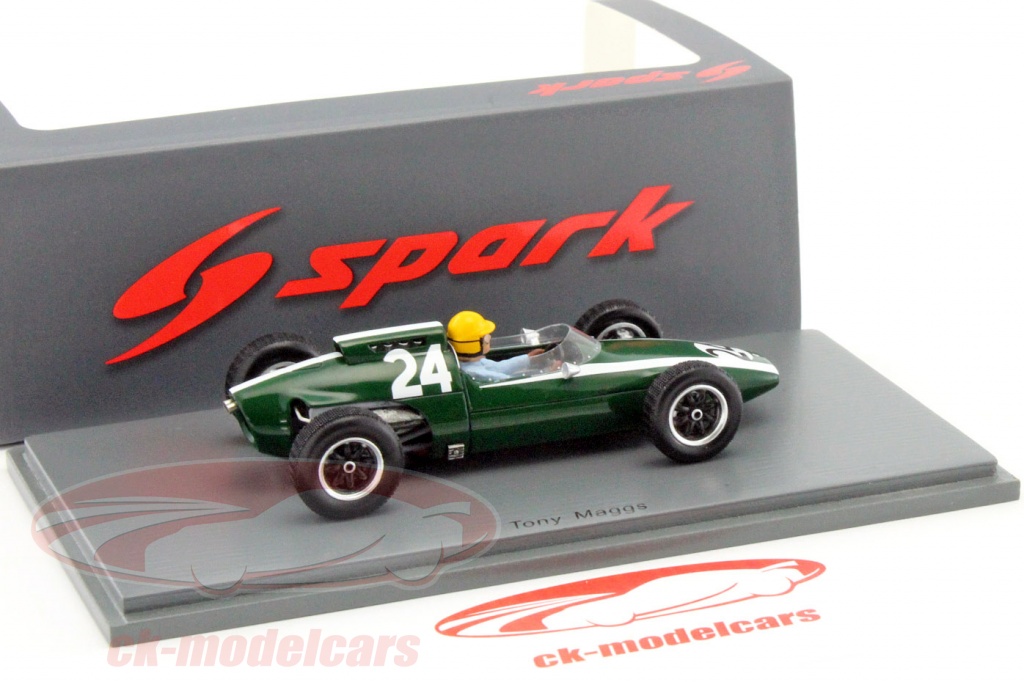 Spark 1:43 Tony Maggs Cooper T60 #24 2nd France GP formula 1 1962 S4803 ...