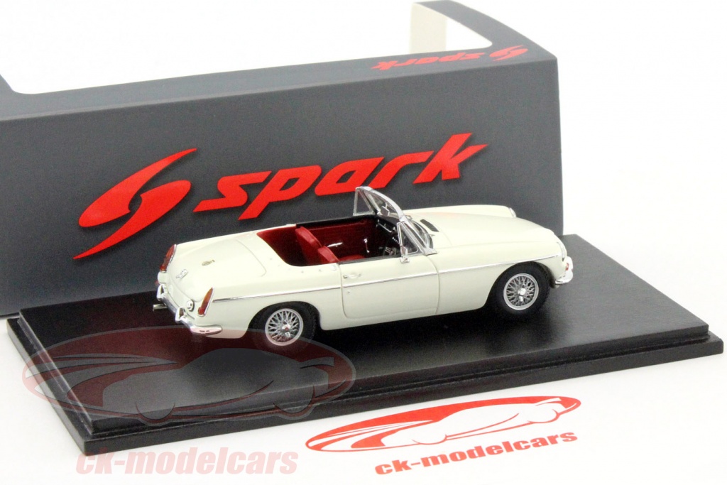 Spark 1:43 MG B Convertible Baujahr 1966 weiß S4139 Modellauto S4139 ...