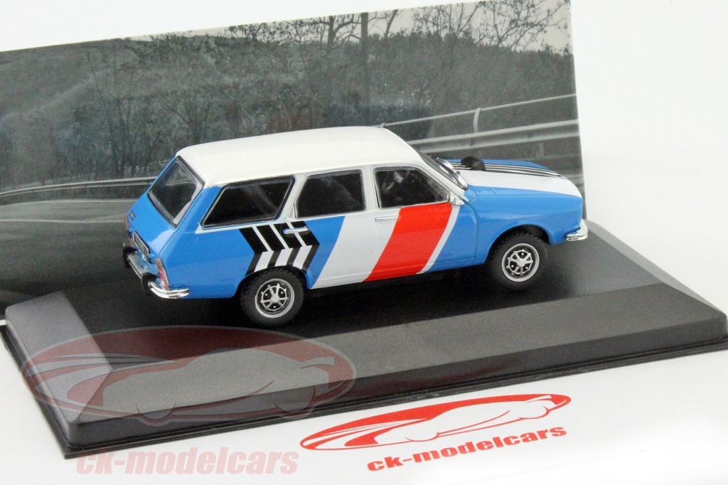 Atlas 1:43 Renault 12 Break Gordini year 1974 blue / white / red MAG ...