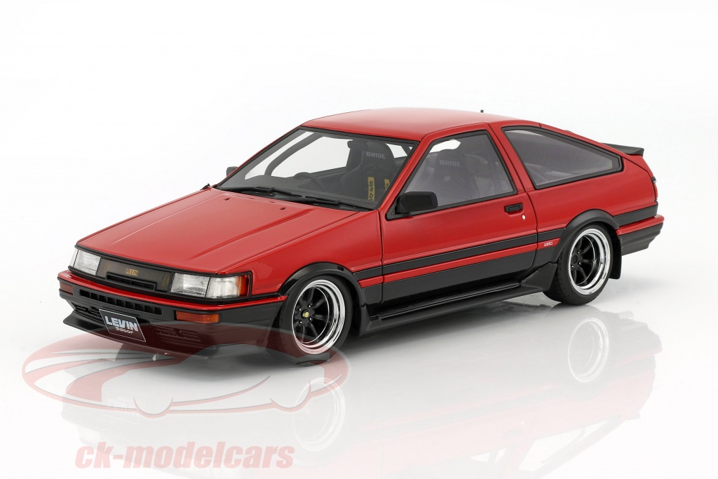 Ignition Model 1:18 Toyota Corolla Levin (AE86) 3-Door GT Apex rot / schwarz IG0545 Modellauto ...