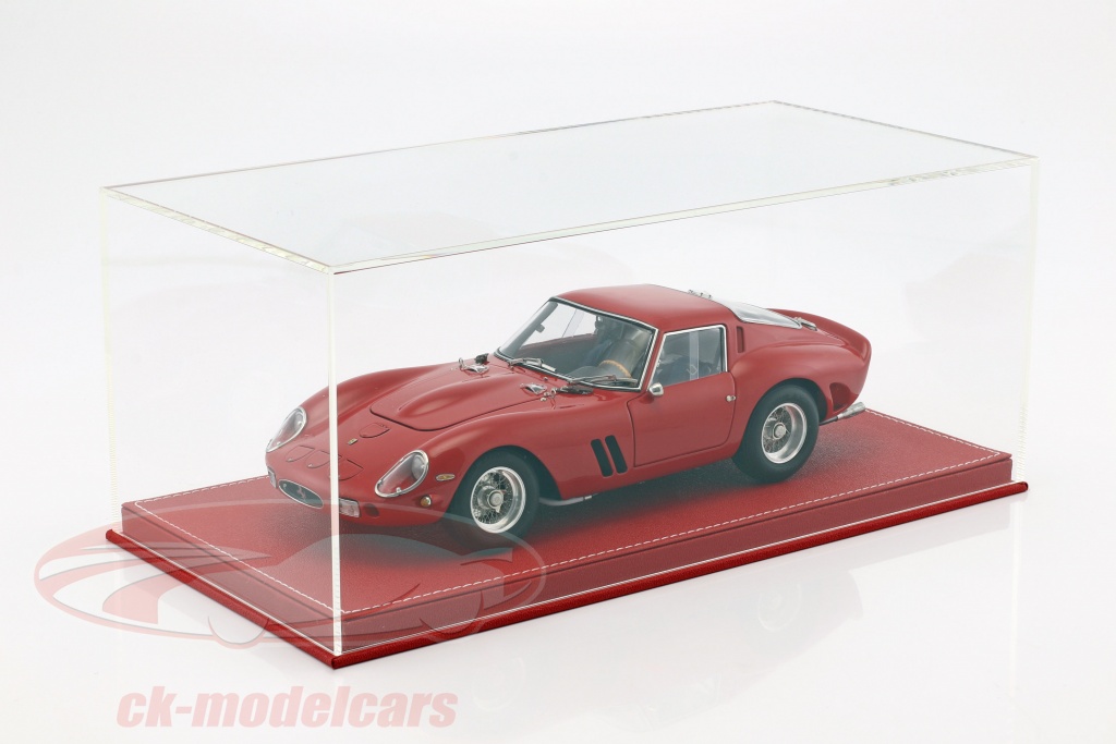 Hoge kwaliteit vitrine met basisplaat uit van leer voor model- auto's ...