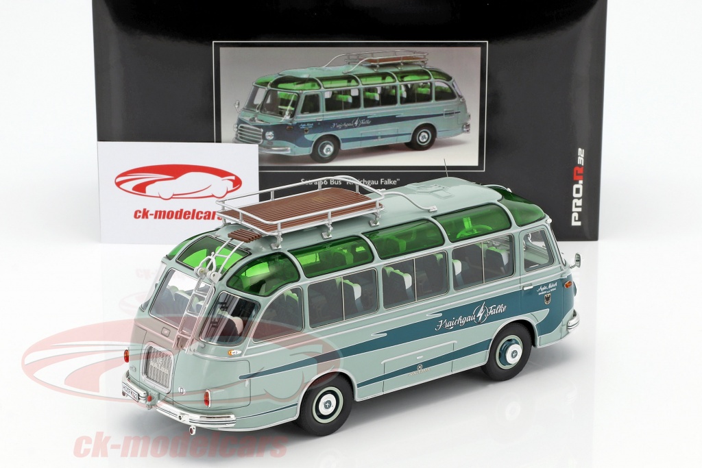 Schuco 1:32 Setra S6 Bus Kraichgau Falke resedagrün / grün 450895500 ...