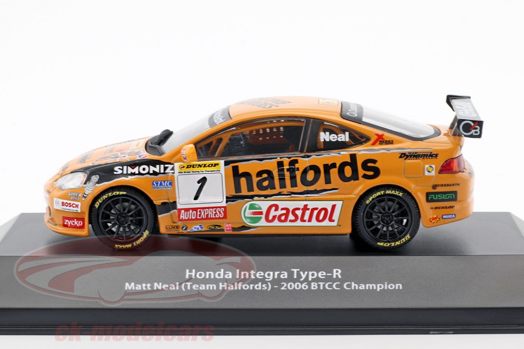 Atlas 1:43 Honda Integra Type-R #1 BTCC campeão 2006 Matt Neal 4672112 ...