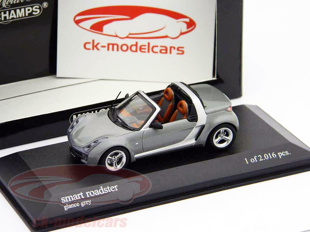 Minichamps 1:43 Smart Roadster glance grey metallic 400032131 model car ...