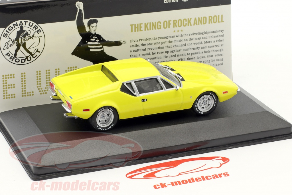 Greenlight 1:43 DeTomaso Pantera Elvis year 1971 yellow 86502 model car ...