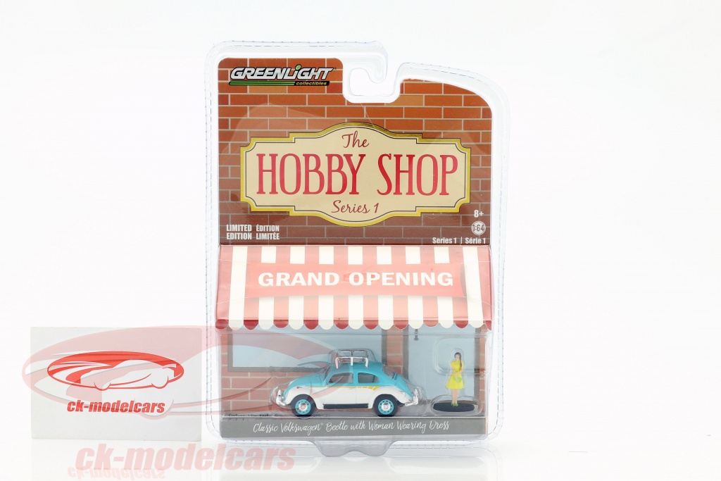 Greenlight 1:64 Volkswagen VW Käfer mit Figur blau / weiß 97010 ...