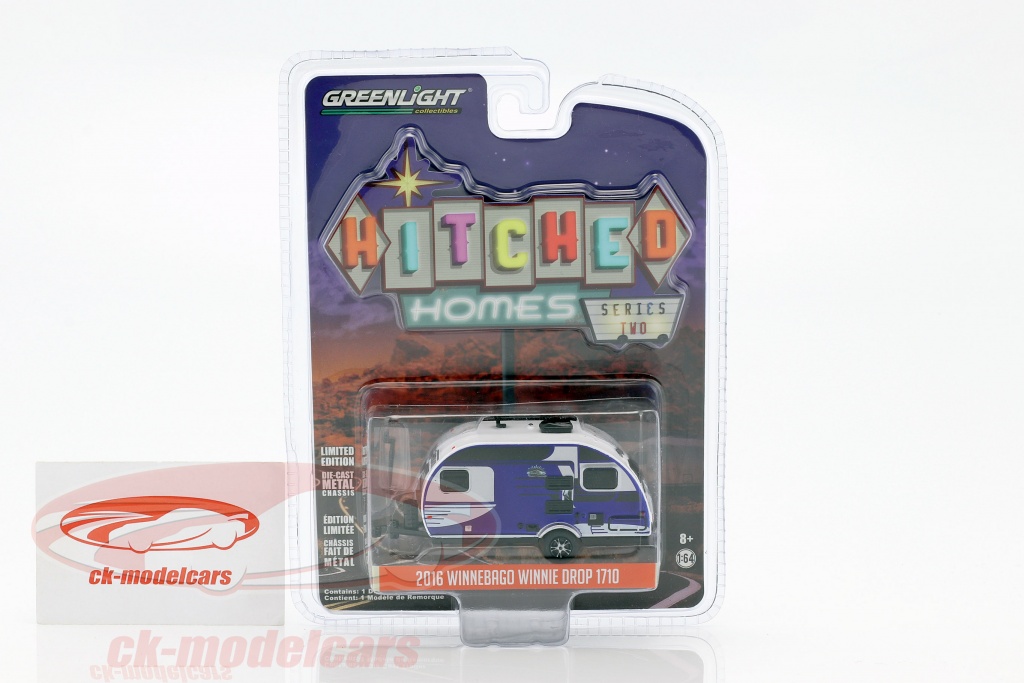 Greenlight 1:64 Winnebago Winnie Drop 1710 caravan year 2016 blue ...