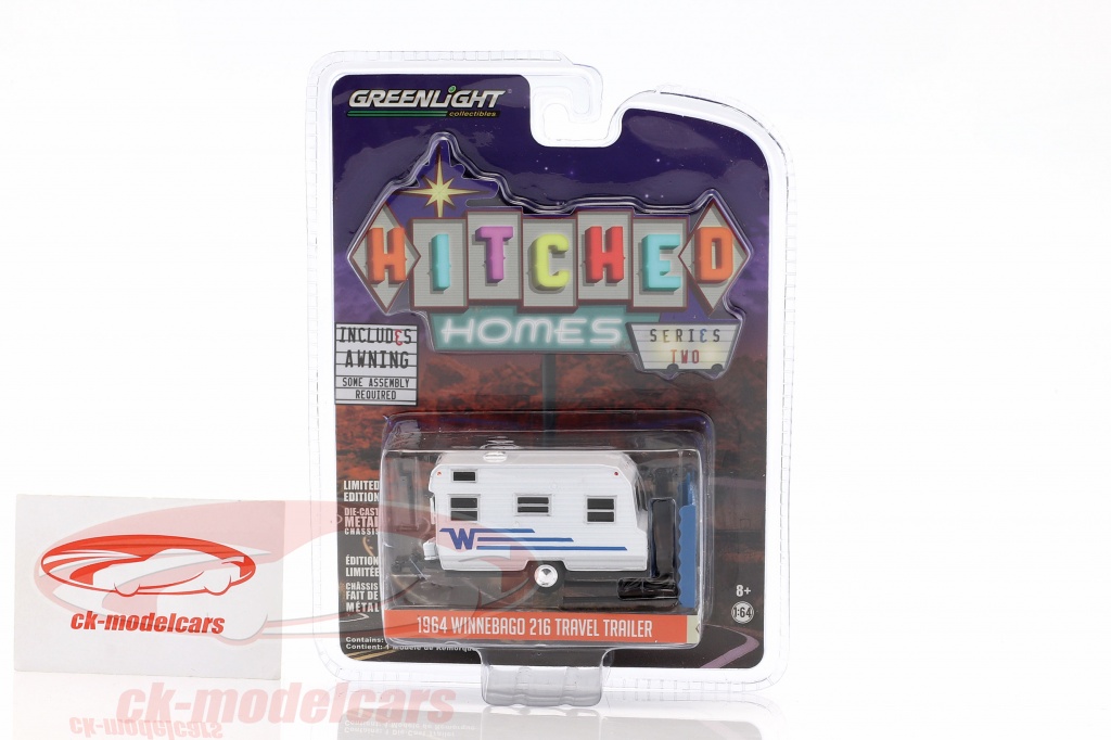 Greenlight 1:64 Winnebago 216 Travel Trailer キャラバン 築 1964 白 / ブルー 34020 ...