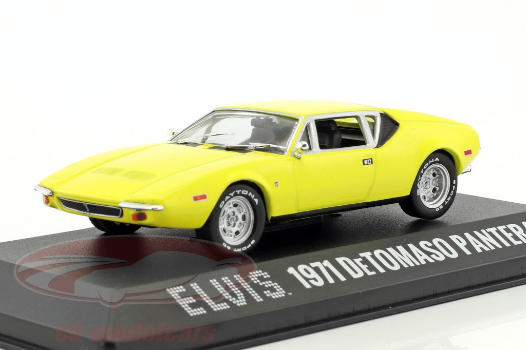 Greenlight 1:43 DeTomaso Pantera Elvis year 1971 yellow 86502 model car ...