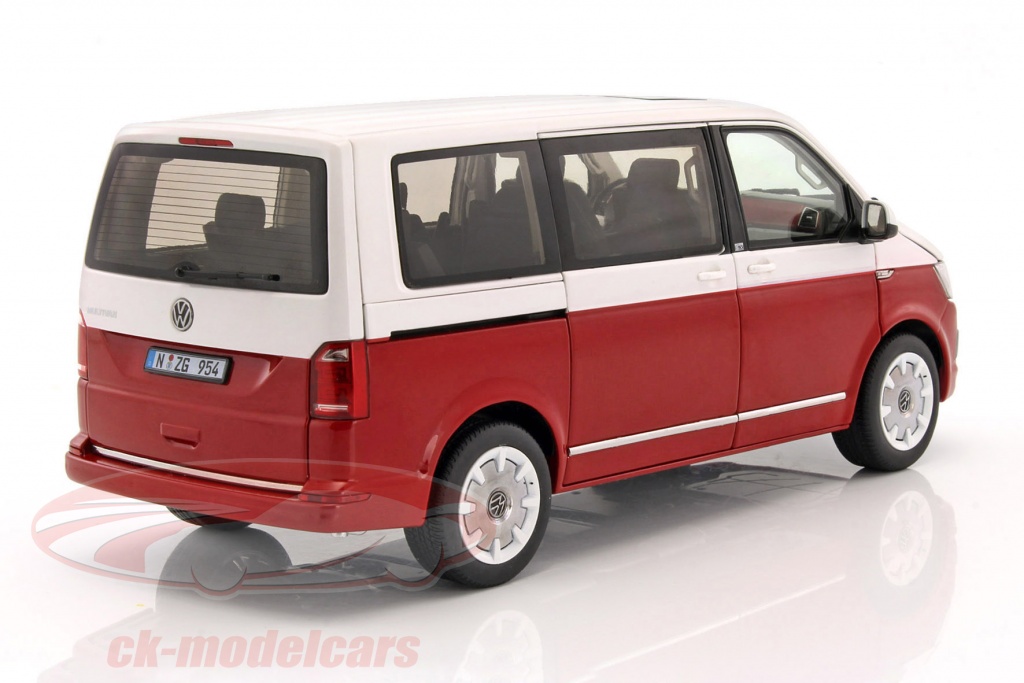 NZG 1:18 Volkswagen VW Multivan T6 Generation Six year 2017 red / white ...