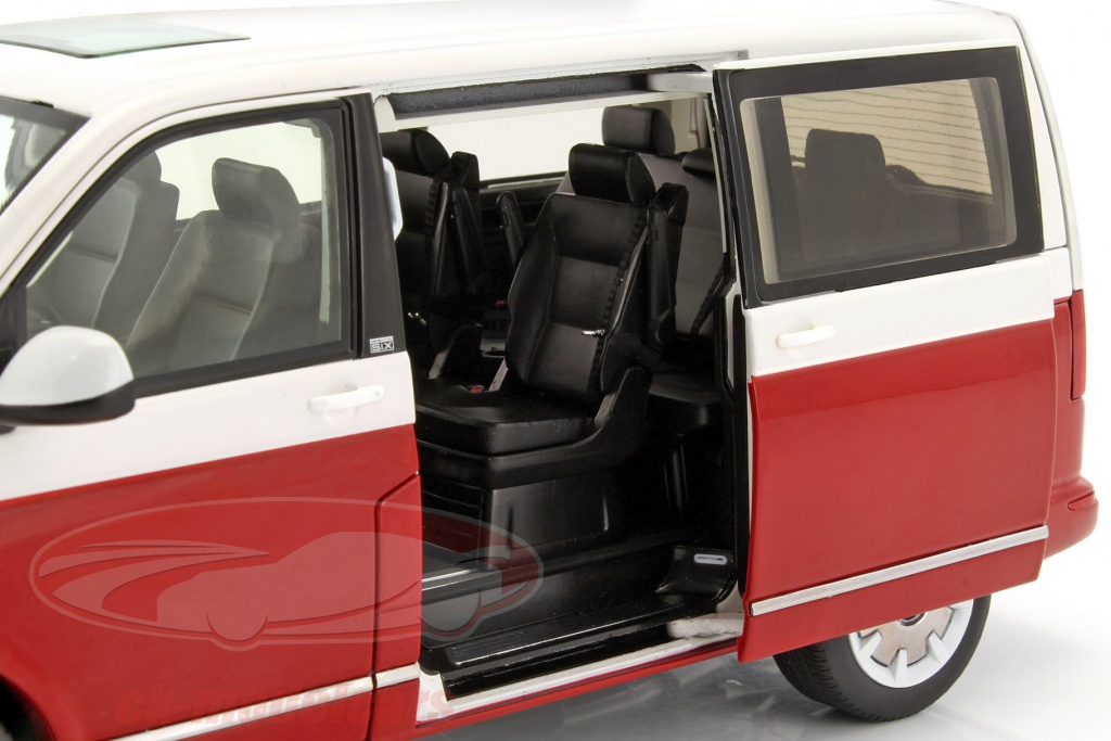 NZG 1:18 Volkswagen VW Multivan T6 Generation Six year 2017 red / white ...