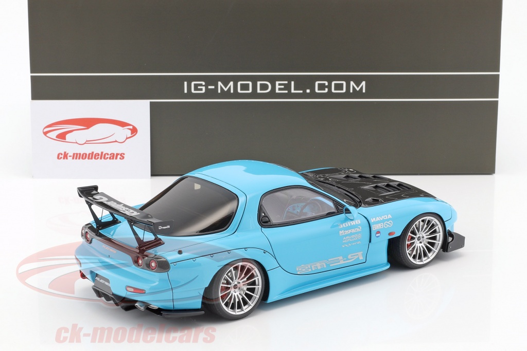 Ignition Model 1:18 Mazda RX-7 (FD3S) RE Amemiya azul claro IG1045 modelo carro IG1045 4573448880450