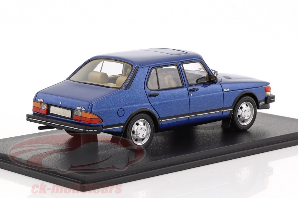 Neo 1:43 Saab 900 GLi année de construction 1981 bleu métallique ...
