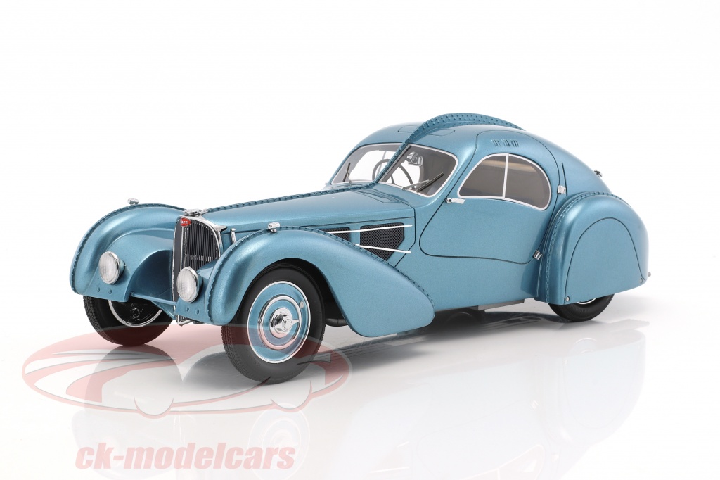 BoS-Models 1:18 Bugatti T57 SC Atlantic RHD year 1938 light blue ...