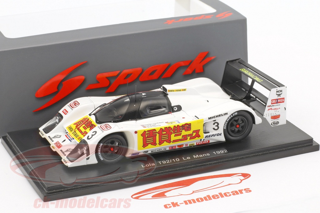 Spark 1:43 Lola T92/10 #3 24h LeMans 1992 Zwolsman, Pareja, Euser S4724 ...