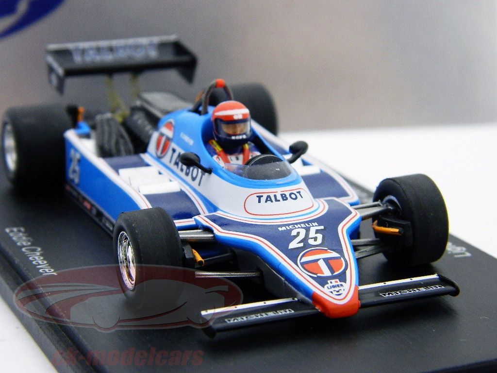 Spark 1:43 Ligier JS17 Eddie Cheever N° 25 Formule 1 1982 2e Detroit ...
