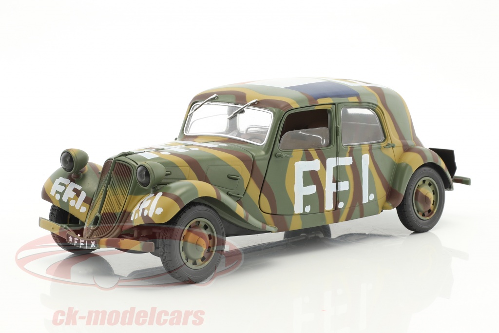Solido 1:18 Citroen Traction 11CV FFI 建造年份 1944 伪装 S1800902 模型 汽车 ...