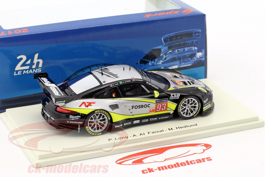 Spark 1:43 Porsche 911 RSR #93 24h LeMans 2017 Long, Al Faisal, Hedlund, Thiim S5842 模型 汽车 S5842 ...