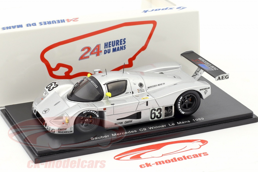 Spark 1:43 Sauber-Mercedes C9 #63 Winner 24h LeMans 1989 Mass, Dickens ...