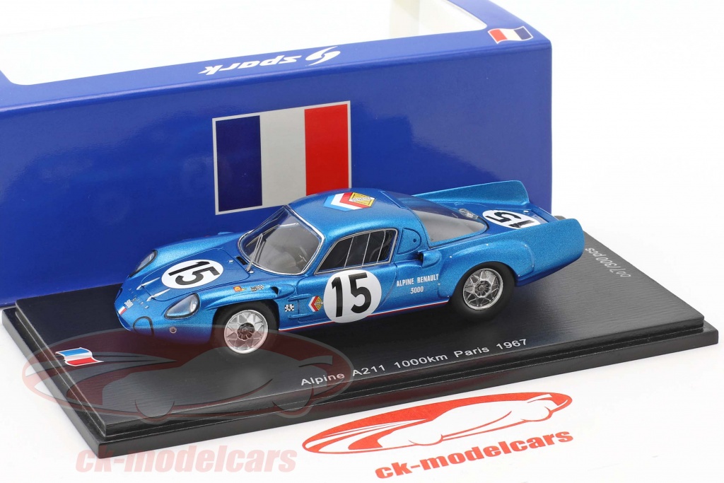 Spark 1:43 Alpine A211 #15 1000km Paris 1967 Bianchi, Grandsire SF113 ...