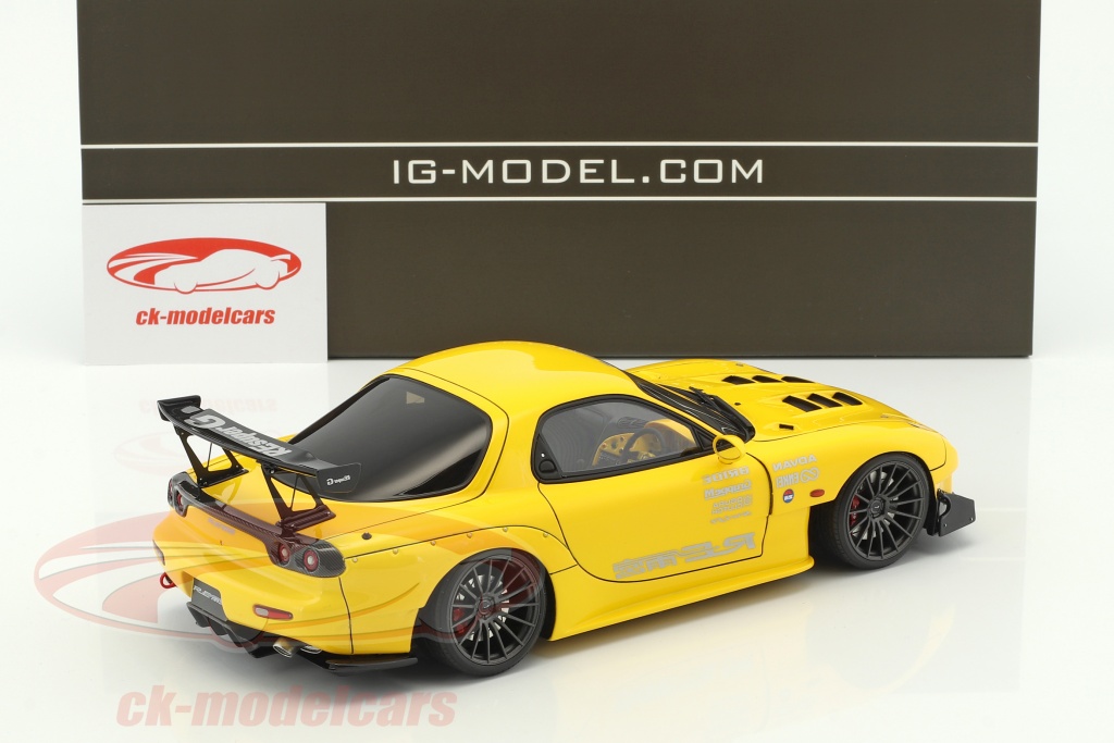 Ignition Model 1:18 Mazda RX-7 (FD3S) RE Amemiya amarillo IG1042 modelo coche IG1042 4573448880429