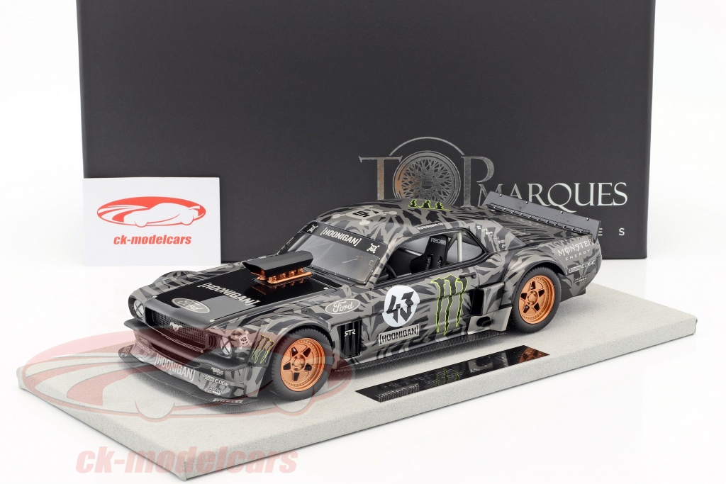 TopMarques 1:18 Ford Mustang Hoonigan #43 Ken Block 建造年份 1965 黑 / 灰色 ...