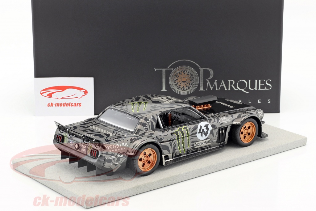 TopMarques 1:18 Ford Mustang Hoonigan #43 Ken Block 建造年份 1965 黑 / 灰色 ...