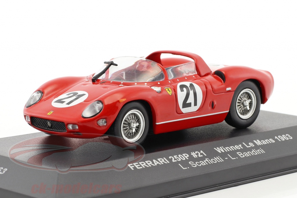 Ixo 1:43 Ferrari 250P #21 ganador 24h LeMans 1963 Scarfiotti, Bandini ...