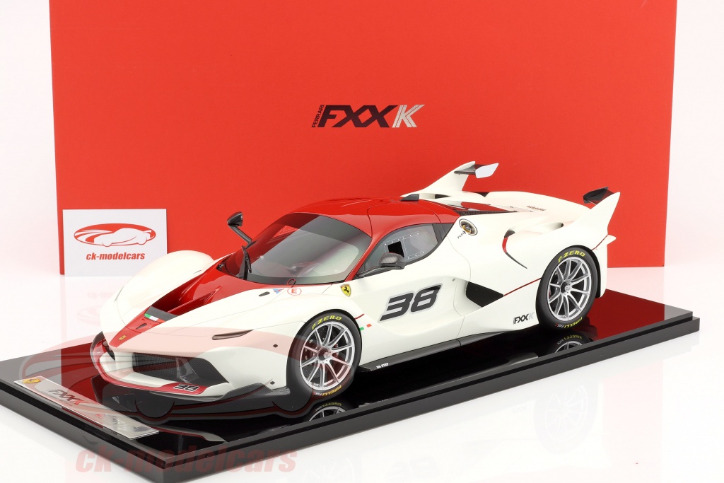 BBR Models 1:12 Ferrari FXX-K #38 white / red with showcase BBR1204S ...