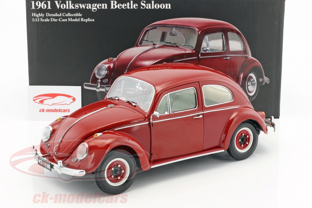 Sun Star Models 1:12 Volkswagen VW Beetle Saloon year 1961 ruby red ...