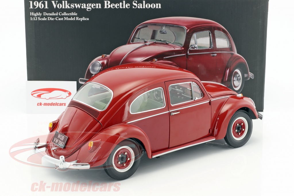 Sun Star Models 1:12 Volkswagen VW Beetle Saloon year 1961 ruby red ...