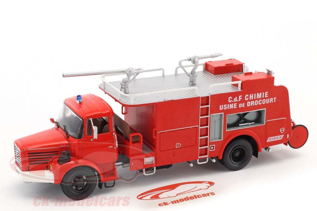 Atlas 1:43 Berliet C.d.F. Chimie Usine de Drocourt Fire Truck red ...