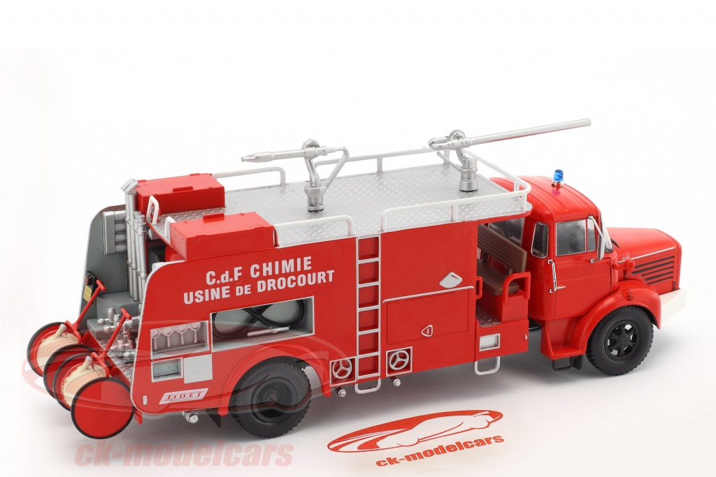 Atlas 1:43 Berliet C.d.F. Chimie Usine de Drocourt Fire Truck red ...
