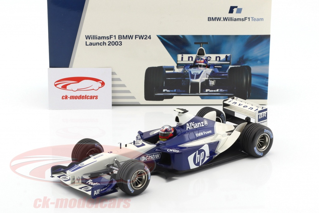 HotWheels 1:18 Juan Pablo Montoya Williams FW24 #3 Launch version ...