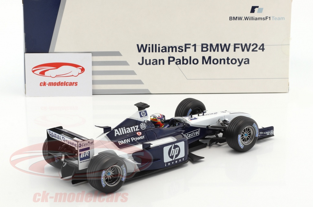 HotWheels 1:18 Juan Pablo Montoya Williams FW24 #6 formule 1 2002 ...