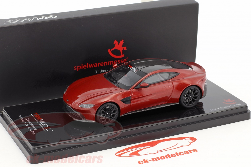 True Scale 1:43 Aston Martin Vantage Toy Fair Nürnberg 2018 hyper rot ...