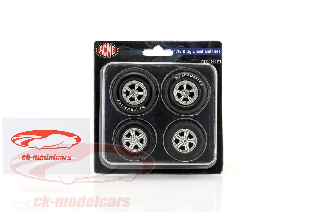 GMP 1:18 Drag Wheel and Tire Set A1806502W modelo coche A1806502W