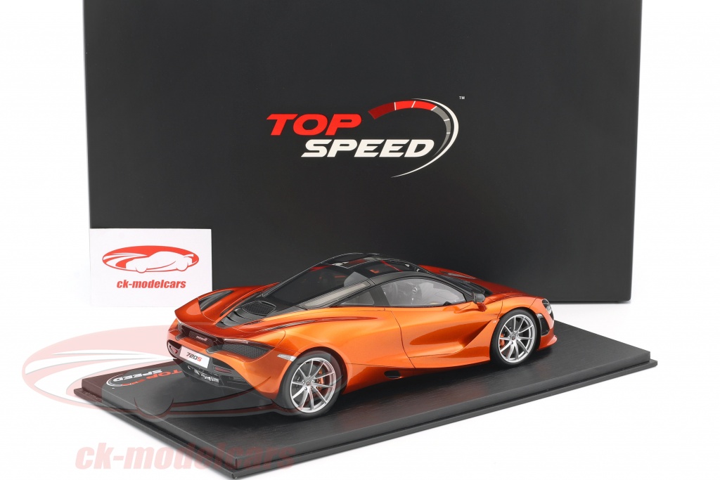 True Scale 1:18 McLaren 720S Azores 2017 orange metallic TS0140 model ...