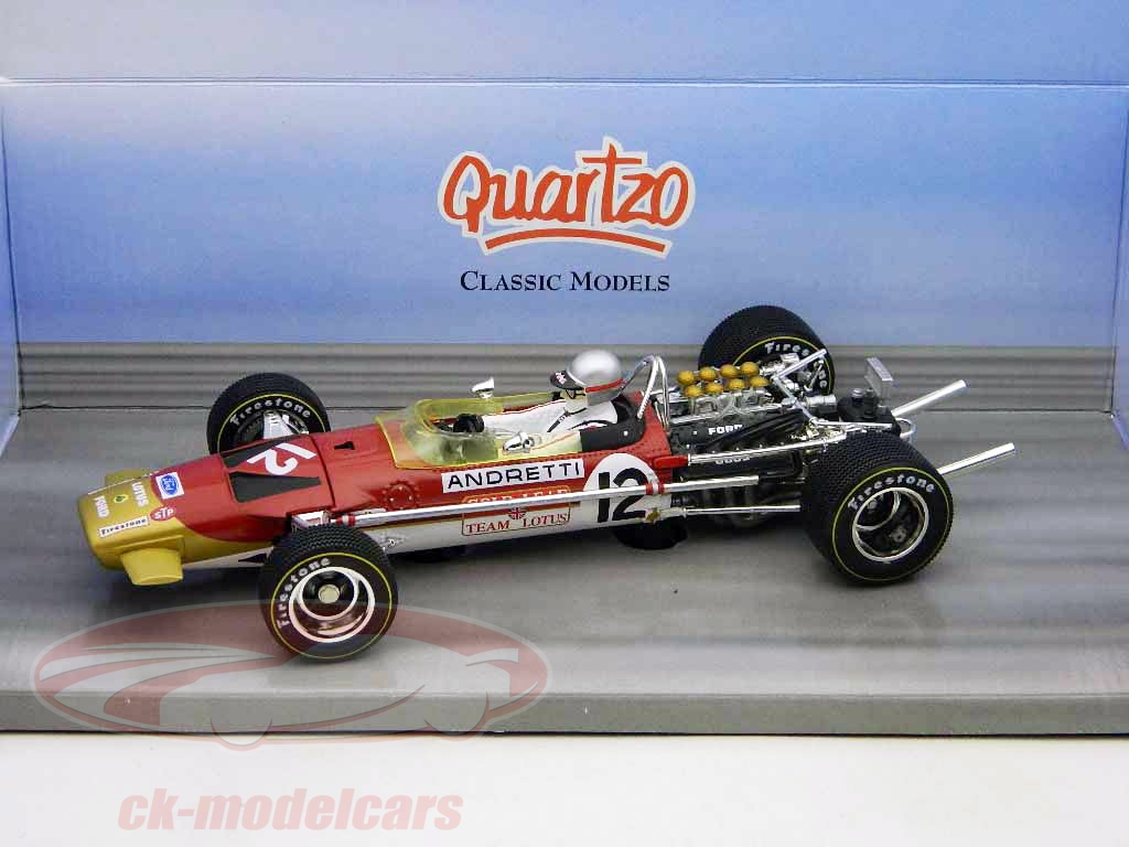 Quartzo 1:18 M. Andretti Lotus Ford Type 49B #12 U.S. Grand Prix formula one 1968 GPC97006 ...