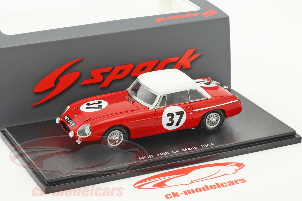 Spark 1:43 MG MGB Hardtop #37 24h LeMans 1964 Hedges, Hopkirk S5078 ...