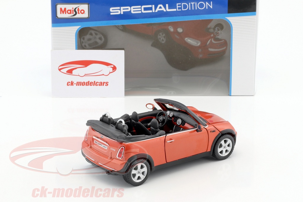Maisto 1:24 Mini Cooper Cabrio red 31998 model car 31998 090159319986