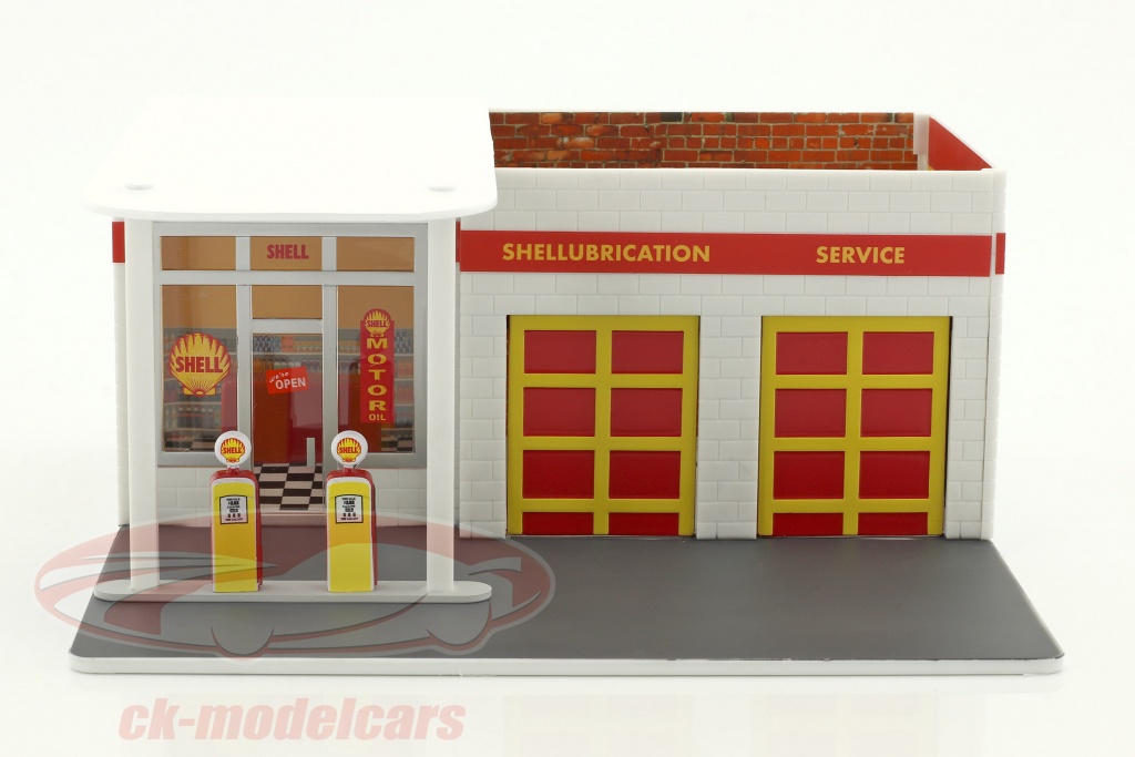 Greenlight 1:64 Vintage ガス 駅 Shell Mechanic's Corner Series 2 57021 モデル ...