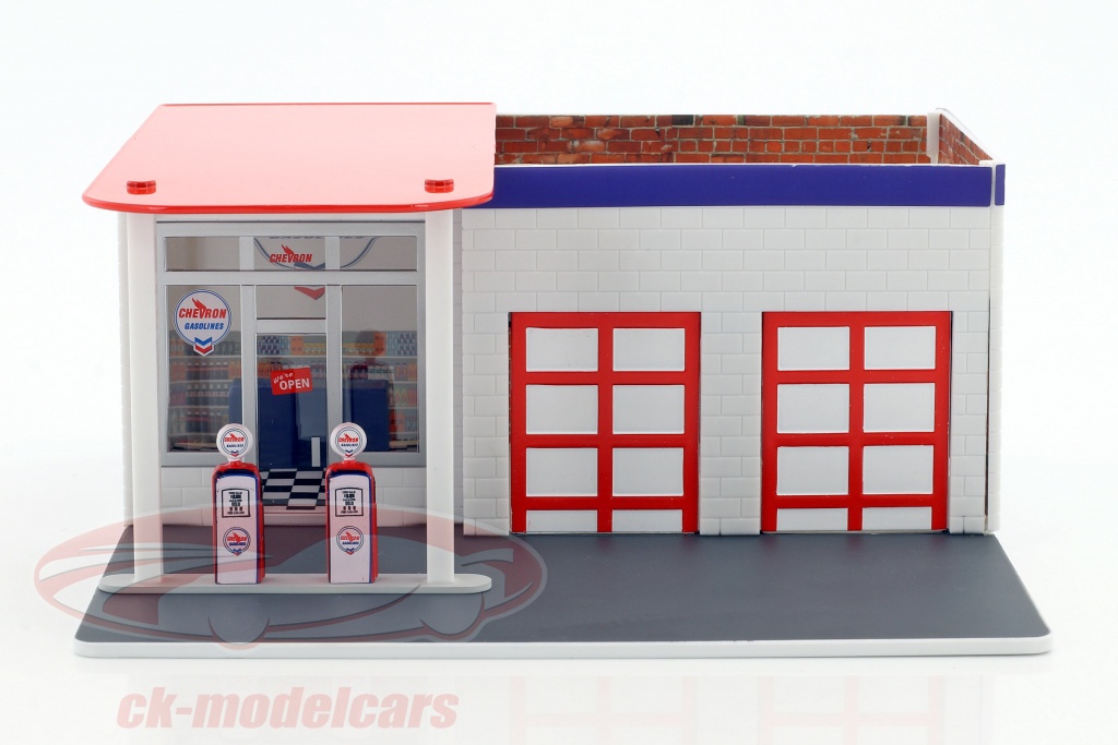 Greenlight 1:64 Vintage ガス 駅 Chevron Mechanic's Corner Series 2 57022 ...