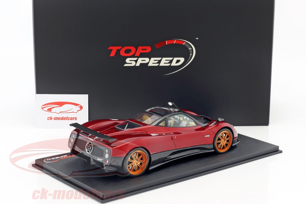 True Scale 1:18 Pagani Zonda F rot metallic / schwarz TS0098 Modellauto ...