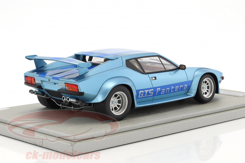 Tecnomodel 1:18 De Tomaso Pantera GT5 año de construcción 1982 azul claro metálico con azul ...