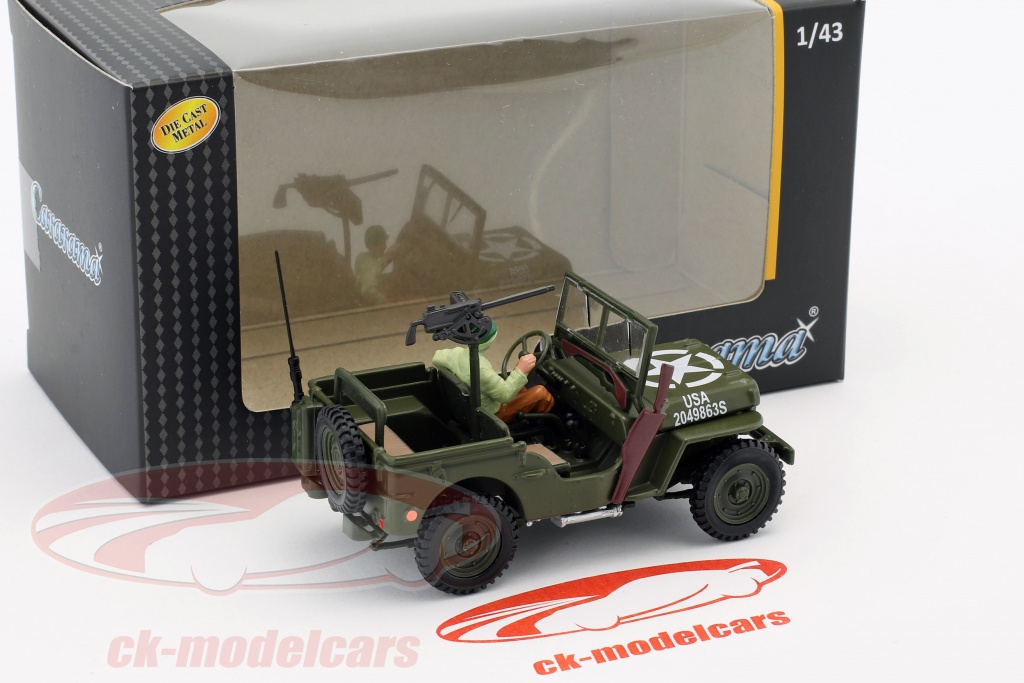 Cararama 1:43 Jeep Willys 4x4 Open Top とともに フィギュア 4-90141 モデル 車 4-90141 ...