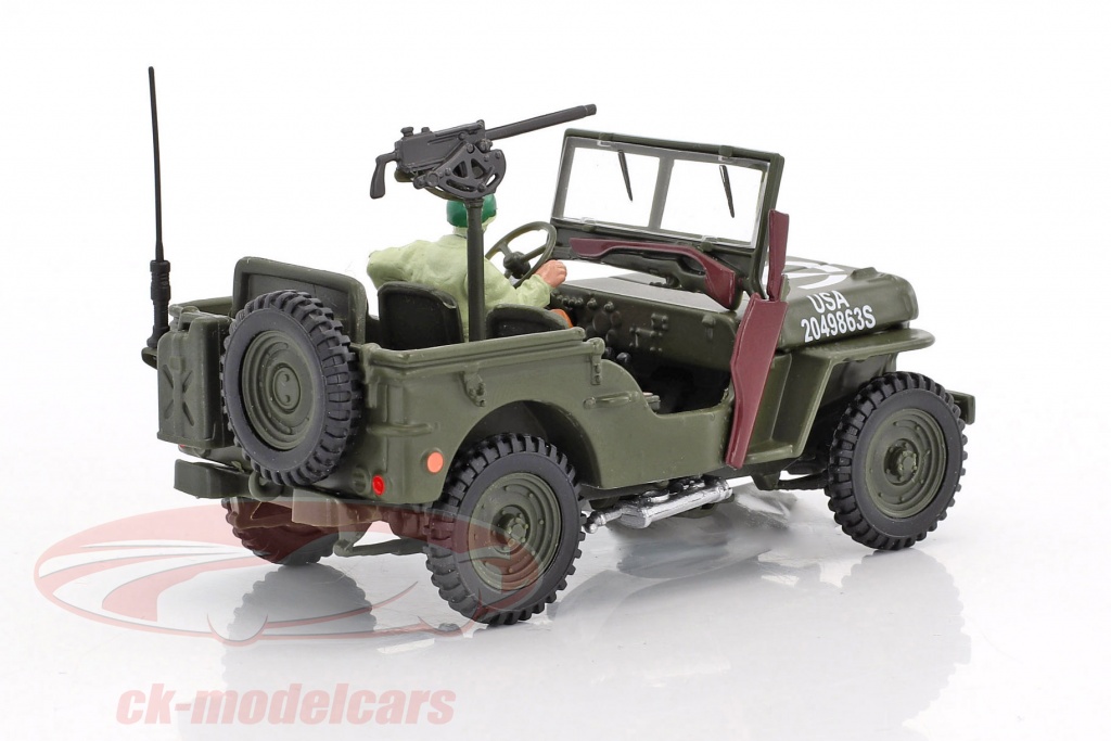 Cararama 1:43 Jeep Willys 4x4 Open Top とともに フィギュア 4-90141 モデル 車 4-90141 ...