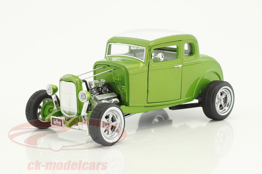 Greenlight 1:18 Custom Ford Hot Rod Gas Monkey 築 1932 グリーン メタリック 12974 ...